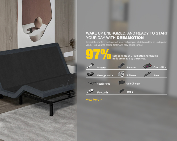 Remote power base, Wireless adjustable bed frame